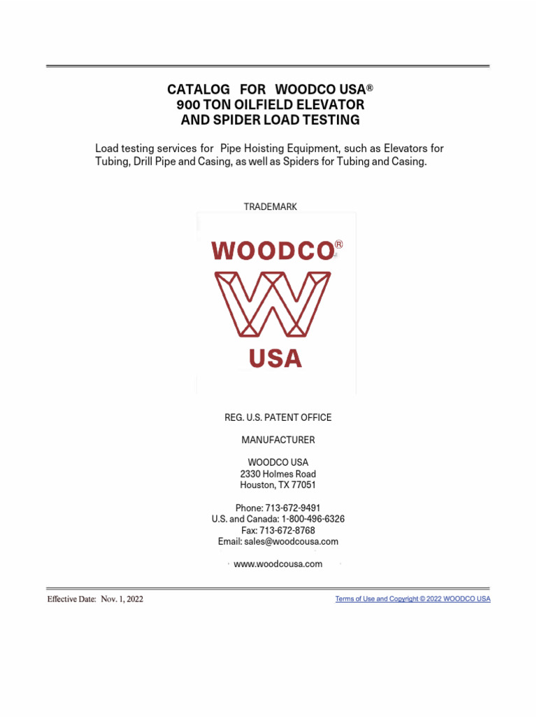 Load Testing For 900 Ton Oilfield Elevator and Spider Rev. 11012022 | PDF