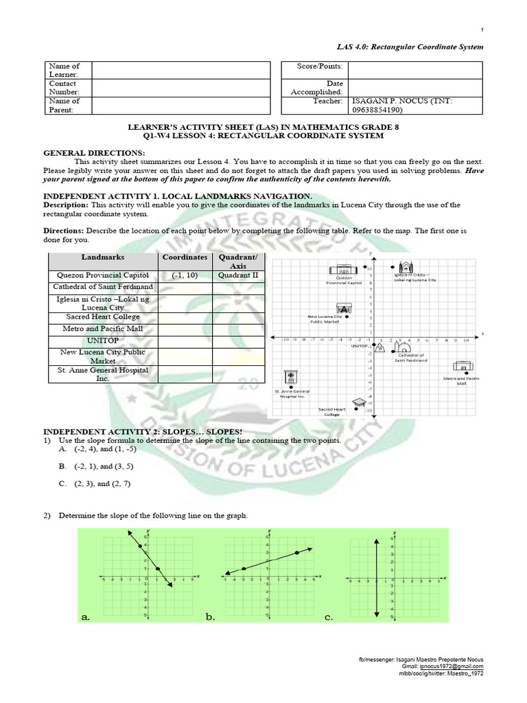 Las 4.0 Math 8 | PDF