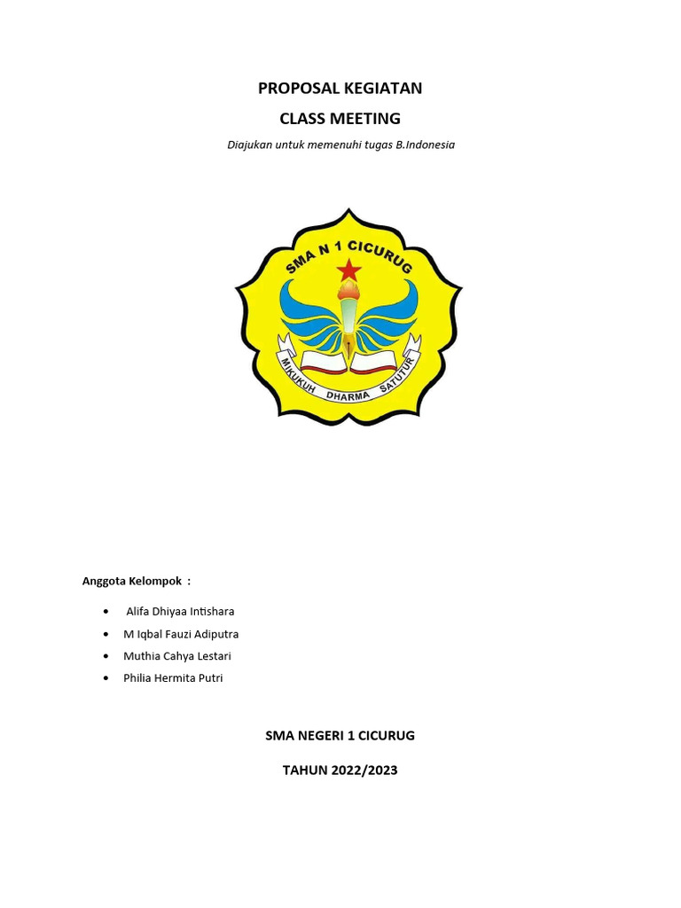 Proposal Classmeeting Kel 4 | PDF
