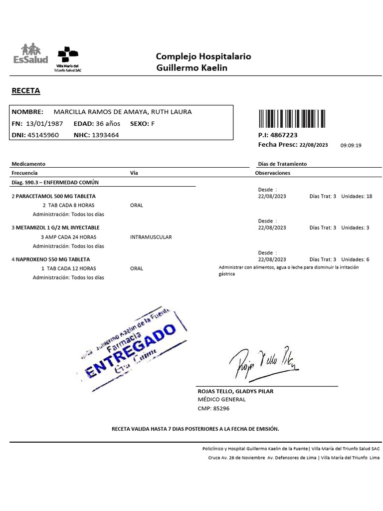 Laura Justificacion Receta Instituto | PDF