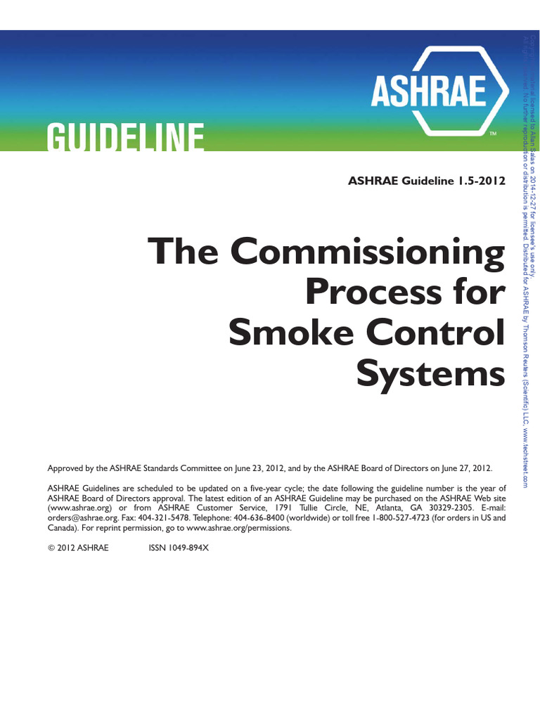 ASHRAE Guideline 1.5 | PDF