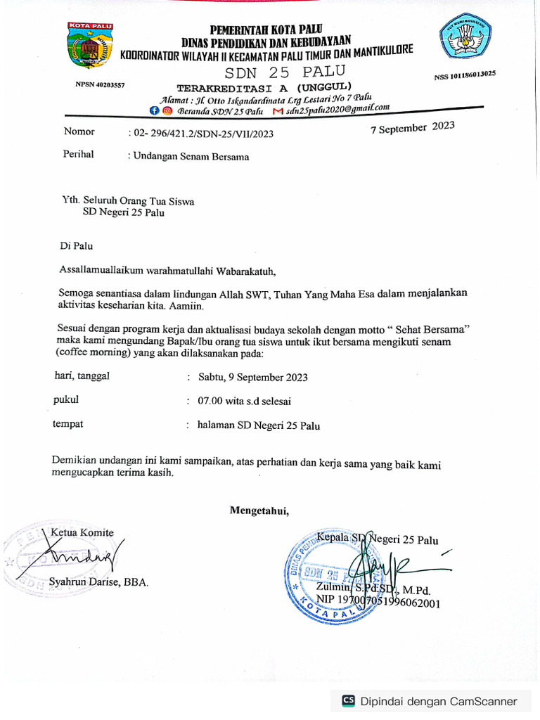 Undangan Senam Bersama | PDF