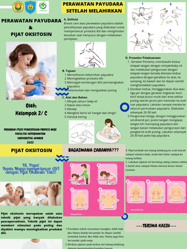 Leaflet Perawatan Payudara Dan Pijat Oksitosin | PDF