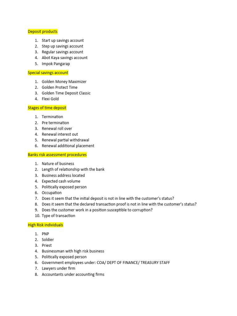 Deposit Products | PDF | Cheque | Deposit Account