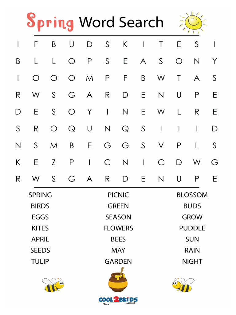 Spring Word Search | PDF