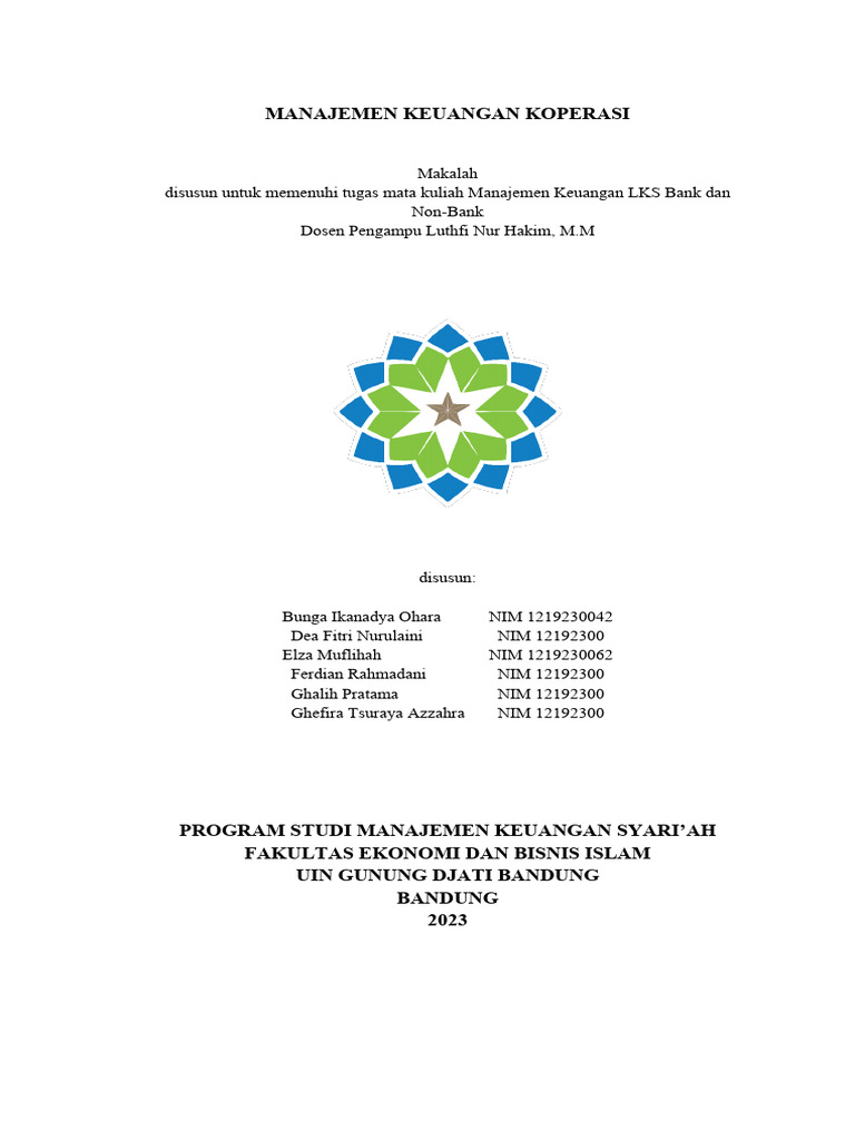 Manajemen Keuangan Koperasi | PDF