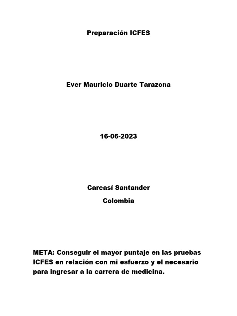 Preparación ICFES | PDF