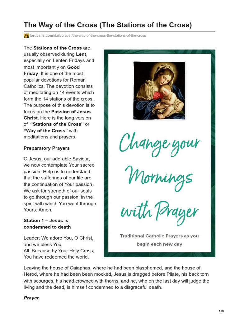 The Way of The Cross The Stations of The Cross | PDF