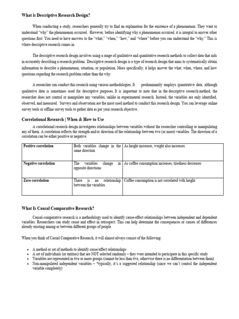 Types of Quantitative Research | PDF | Methodology | Design Of Experiments