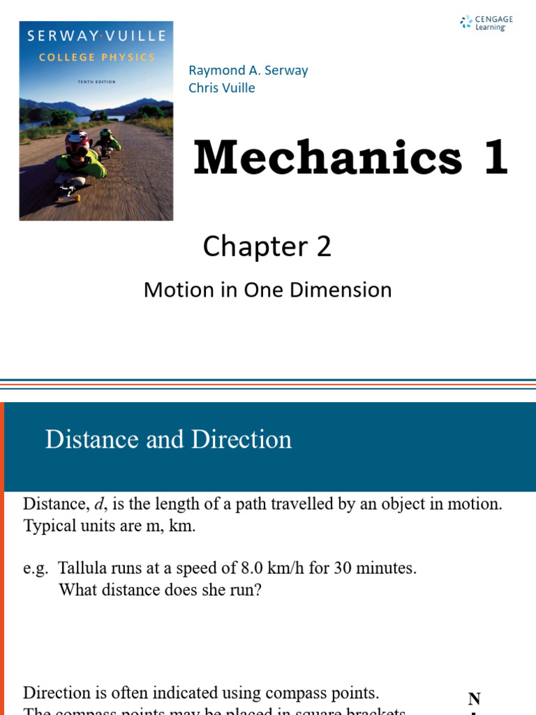 Mechanics - 1 Motion in One Dimesion STUDENT | PDF