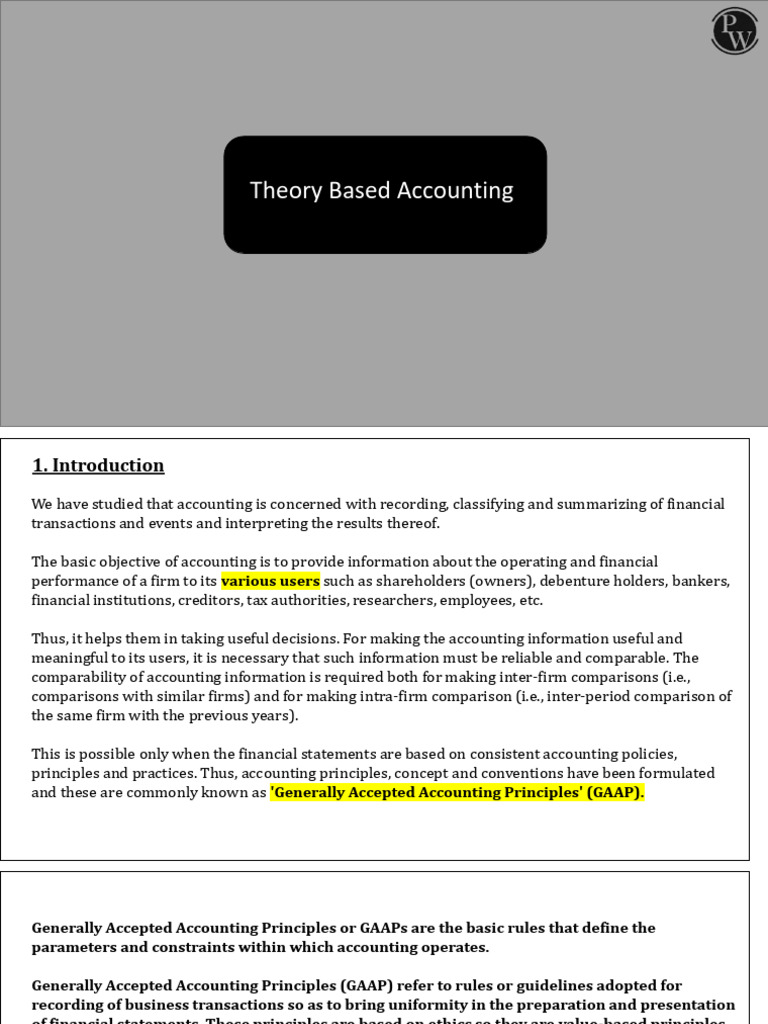 Theory Based Accounting _ Short Notes __ (Aarambh 2.0 2024) | PDF
