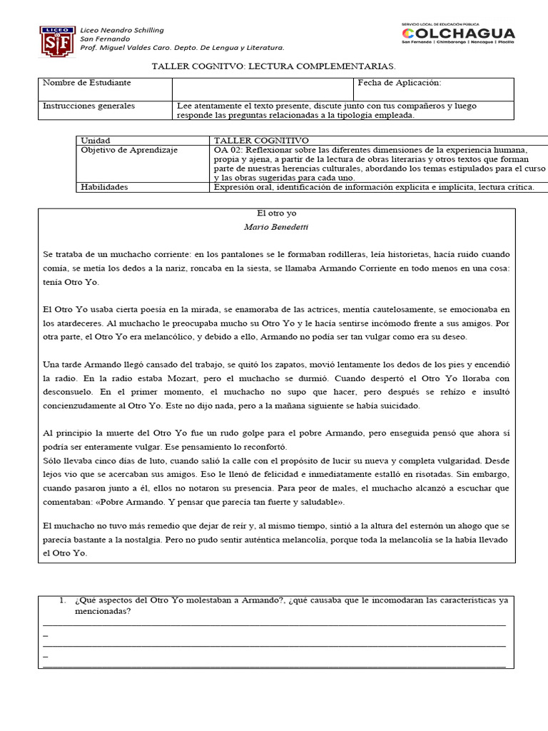 El Otro Yo - Mario Benedetti | PDF