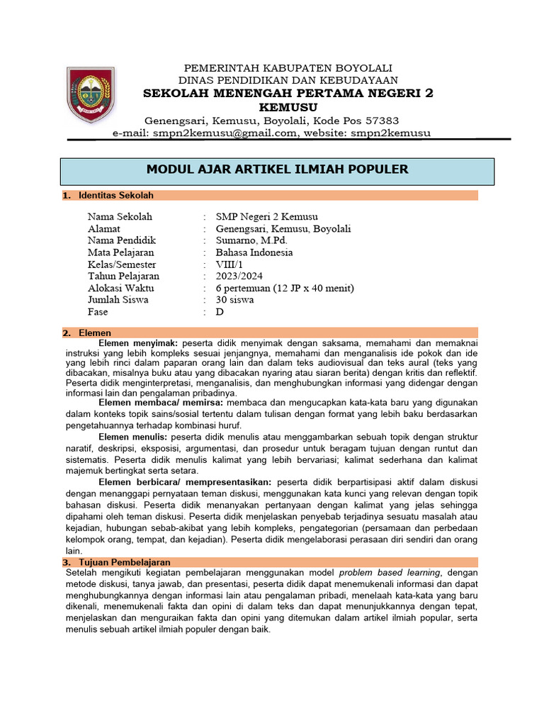 MA Teks Ilmiah Populer | PDF | Karier & Perkembangan