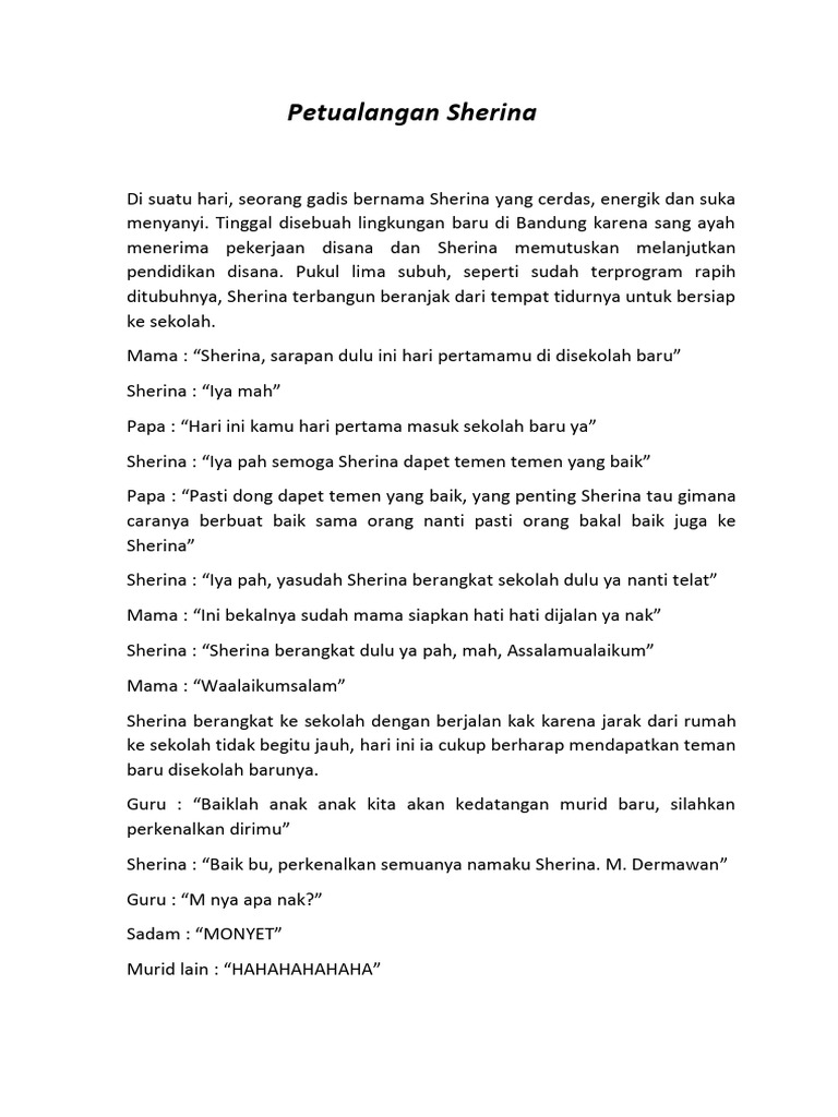 Petualangan Sherina di Sekolah Baru | PDF