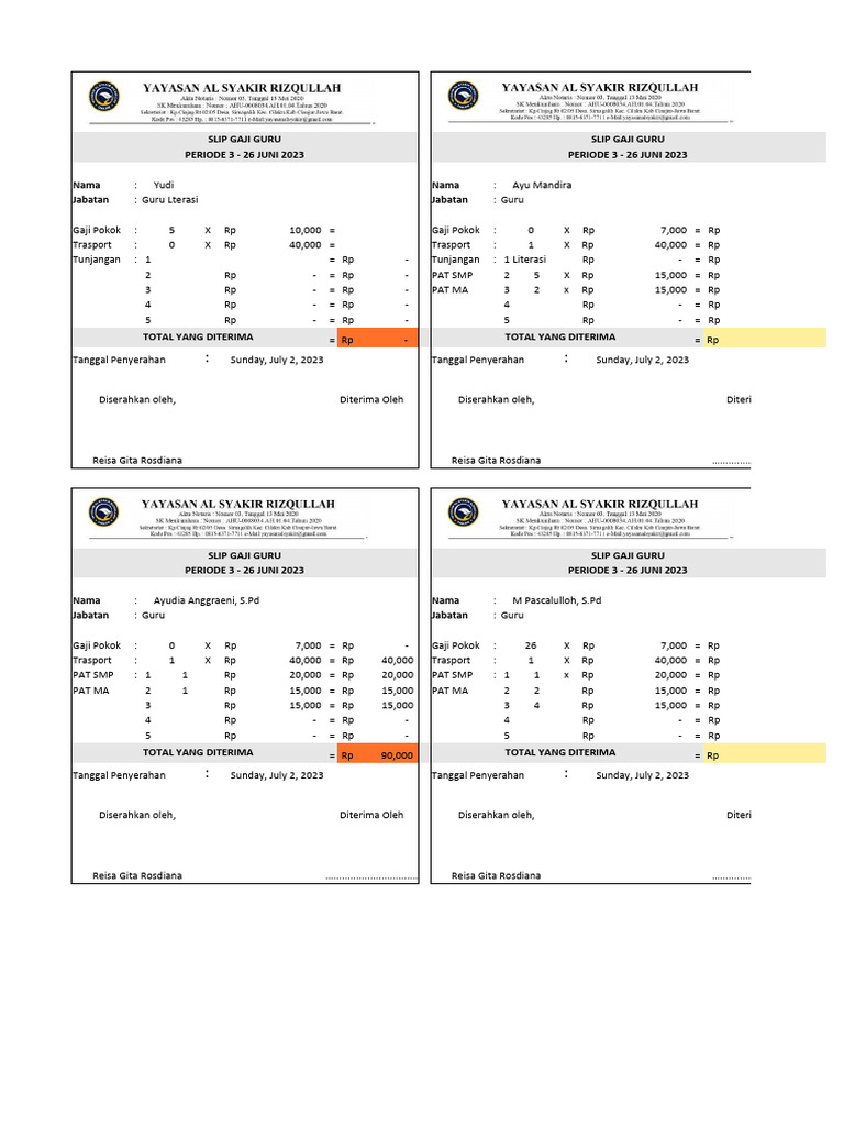 Slip Gaji (Juni 23) RL | PDF