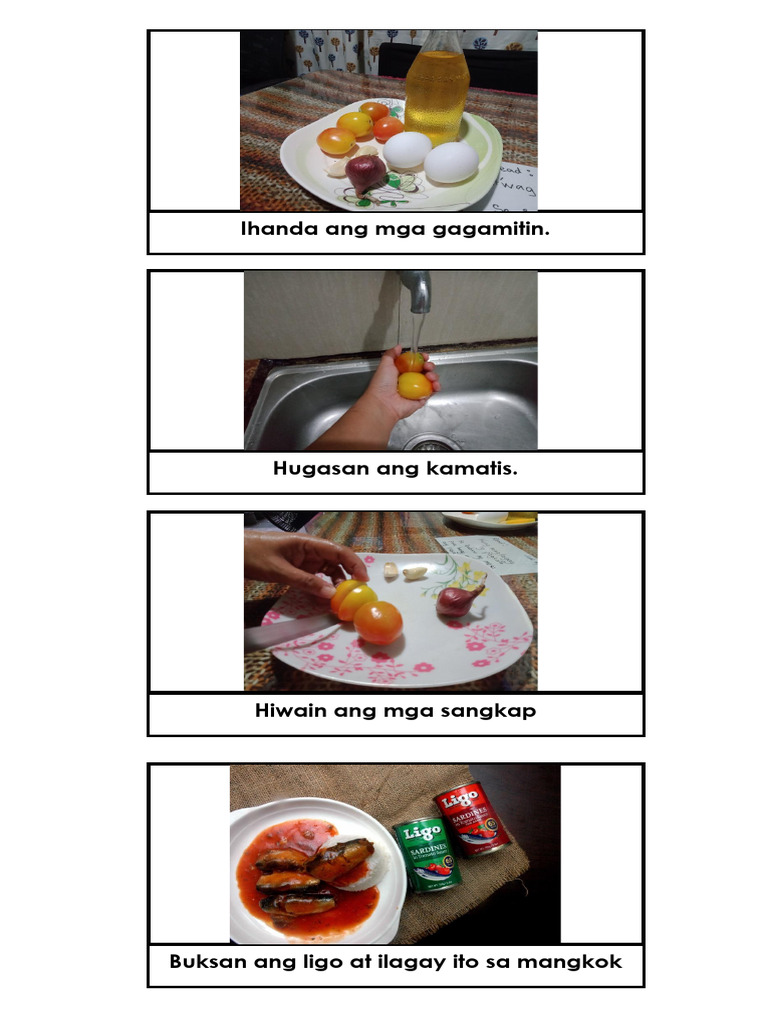 Ginisang Sardines With Itlog Final! | PDF