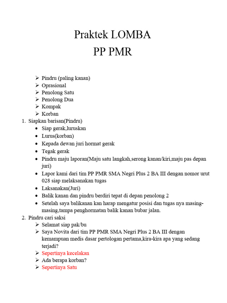 Praktek Lomba PMR | PDF