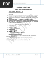 Pruebas Subjetivas | PDF | Optometría | Óptica