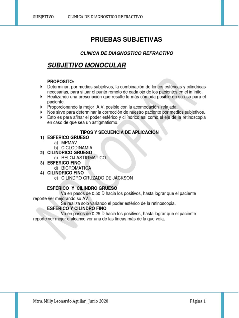 Prueba del Reloj Astigmático | PDF | Lentes | Atómico