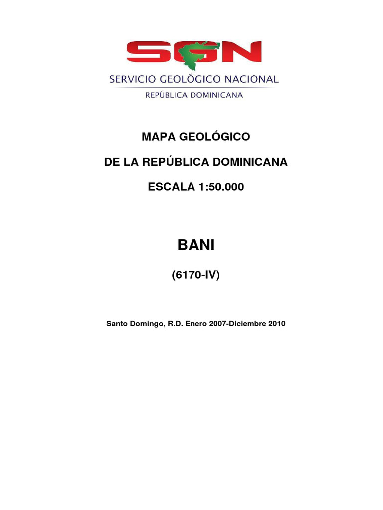 Mapa Geológico de Baní, R.D. | PDF