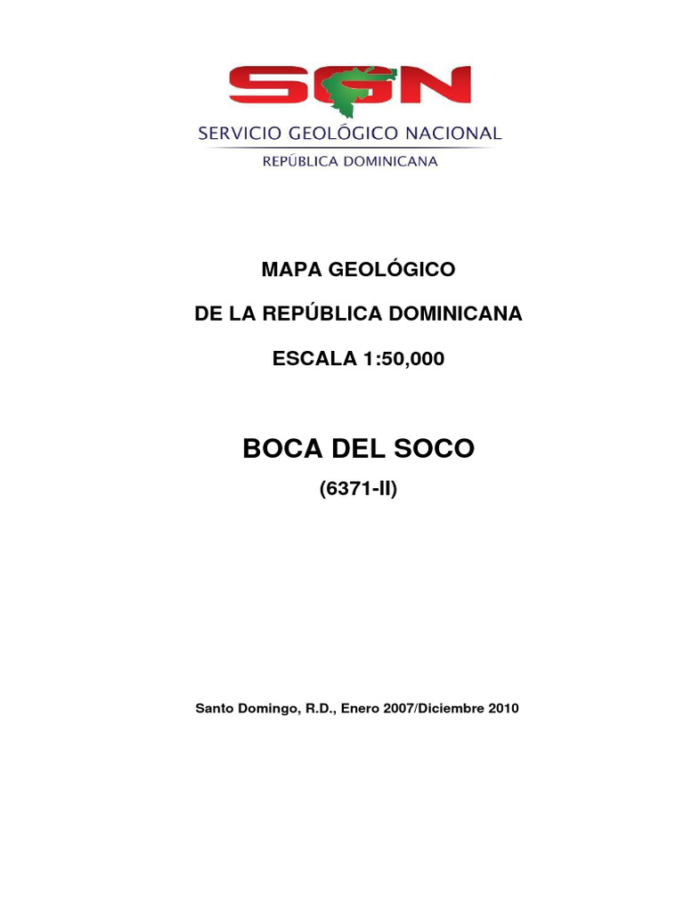 Memoria Geológica - Boca Del Soco | PDF