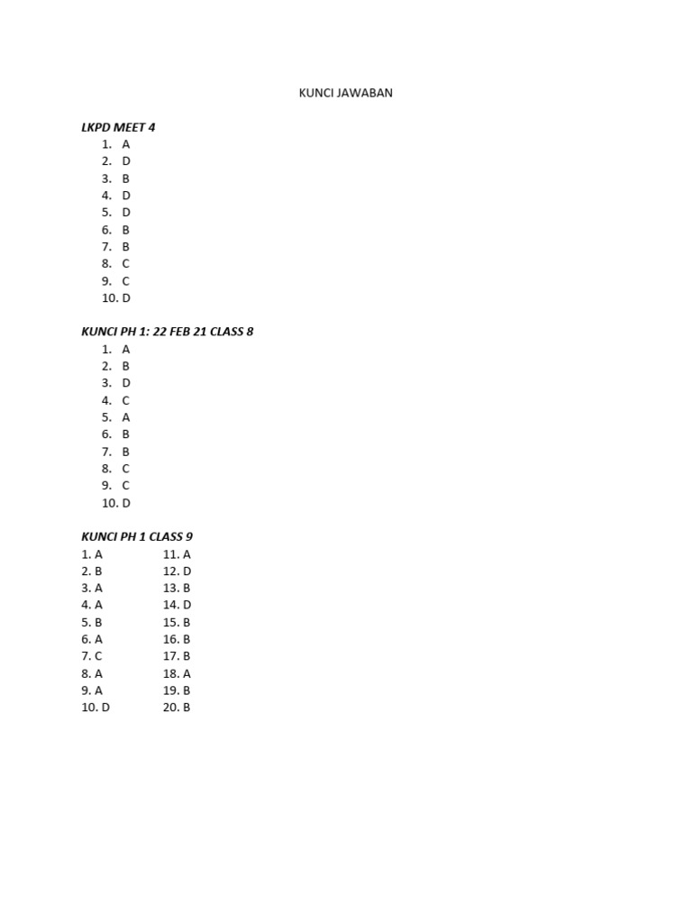 Kunci Jawaban M4&M5 | PDF