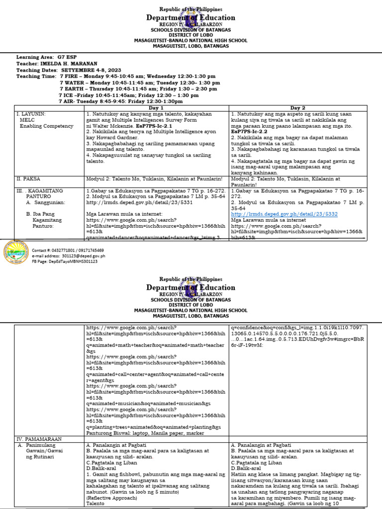 Esp 7 Modyul 2 | PDF