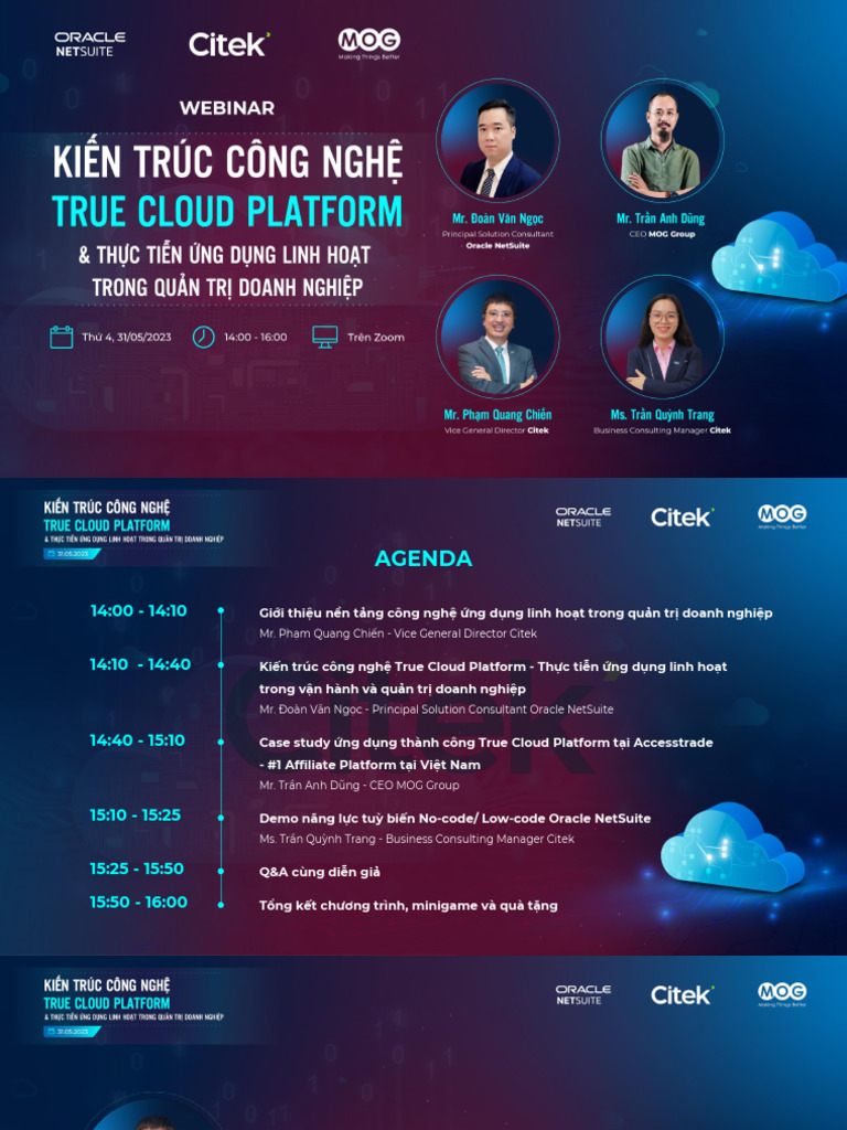 Citek - Webinar TrueCloud Platform With Case Study Oracle NetSuite | PDF