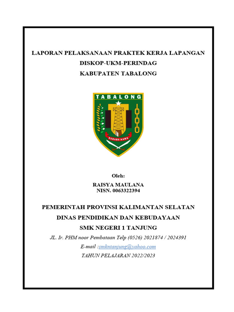 Laporan PKL Riswan | PDF
