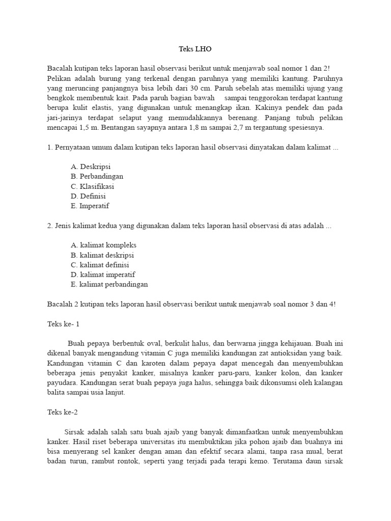 Teks LHO | PDF