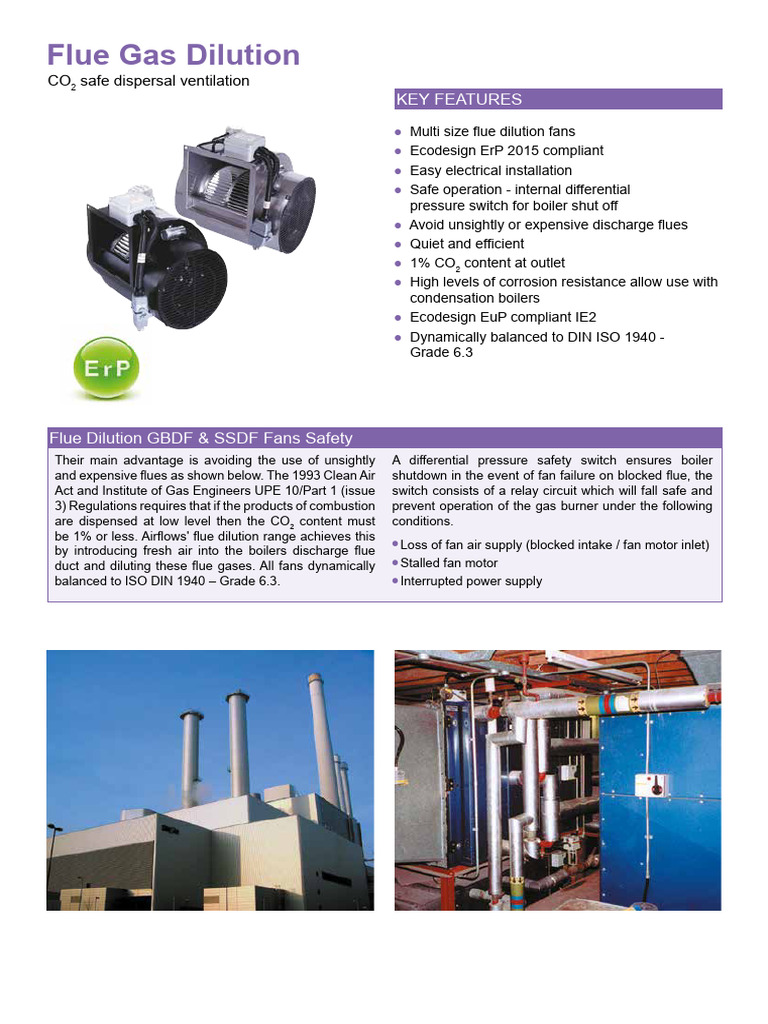 Flue Gas Dilution Fans Guide | PDF | Boiler | Flow Measurement