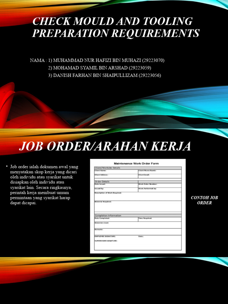Check Mould and Tooling Preparation Requirements | PDF