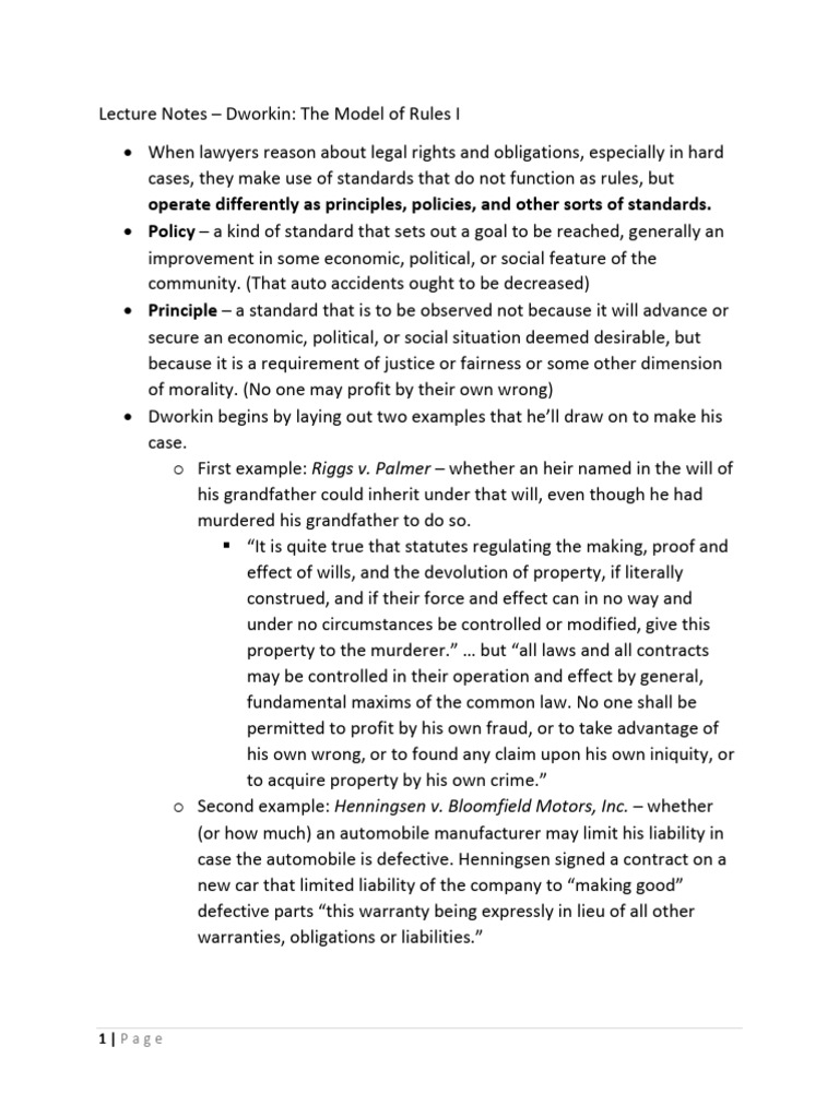 Model of Rules - John Dworkin | PDF | Justice | Crime & Violence