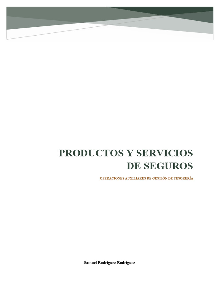 Productos y Servicios de Seguros | PDF