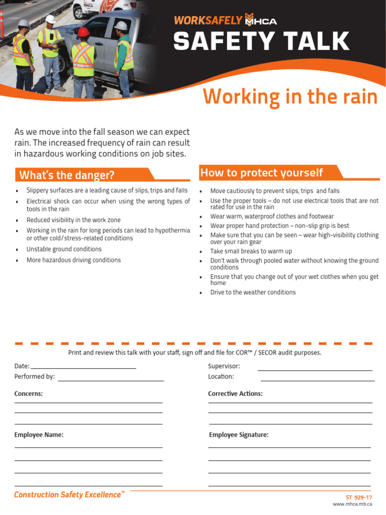 Working in The Rain | PDF