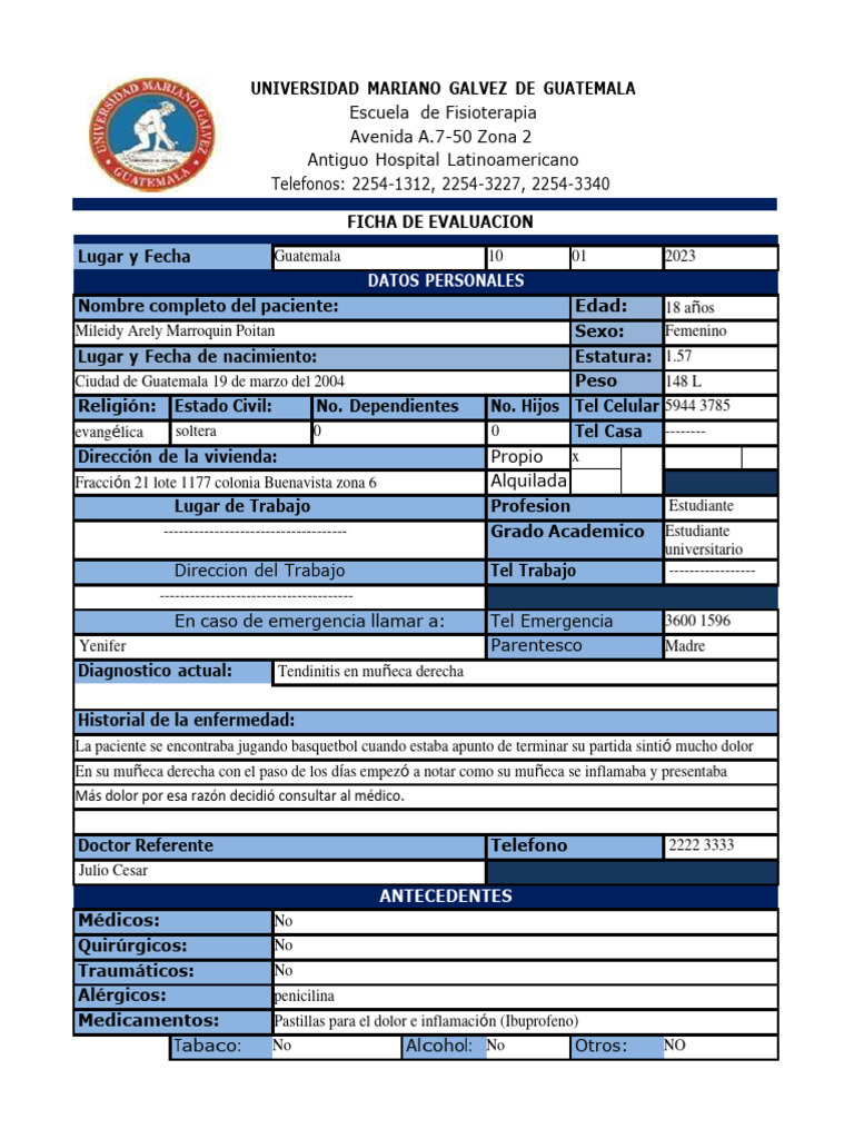 Annotated-FICHA CL%C3%8DNICA Px Clase | PDF