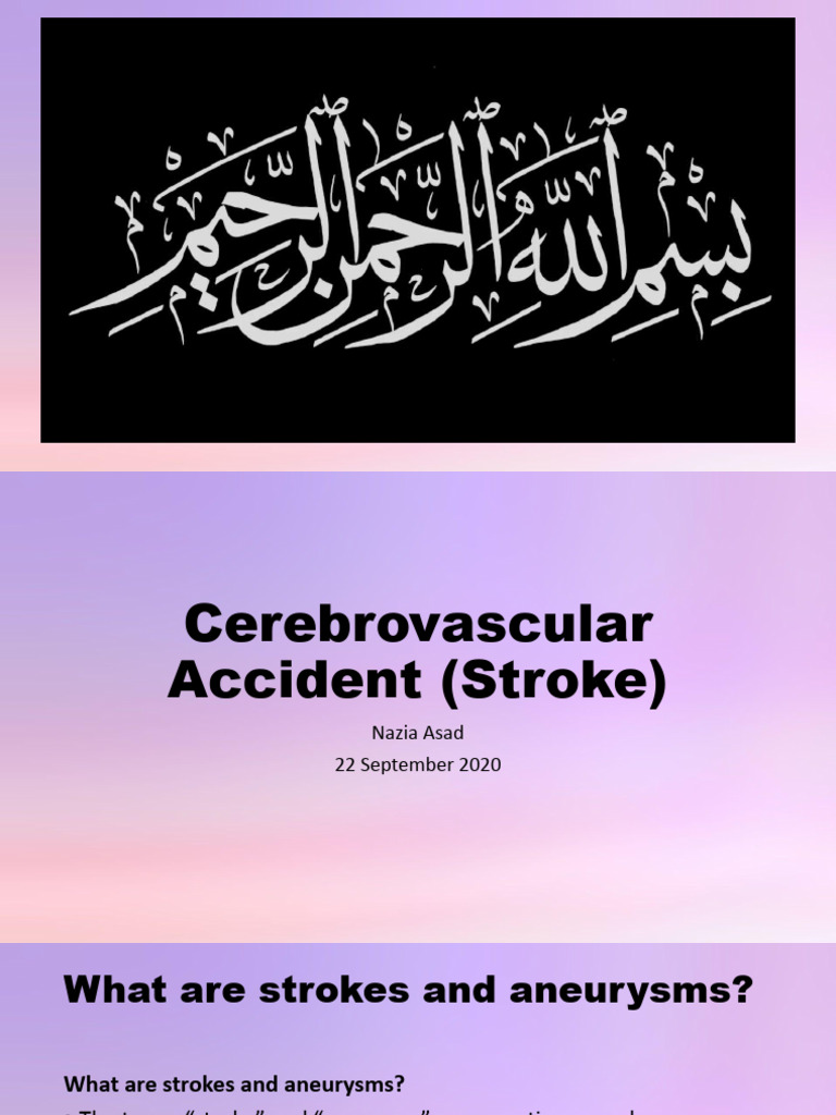 Cerebral Vascular Accident Stroke | PDF