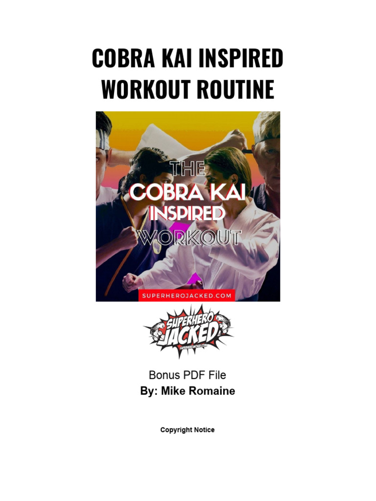 Cobra Kai Inspired Workout PDF | PDF | Mixed Martial Arts