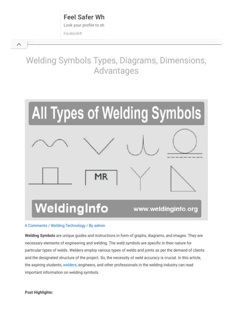 Welding Symbols Types, Diagrams, Dimensions, Advantages - WeldingInfo | PDF