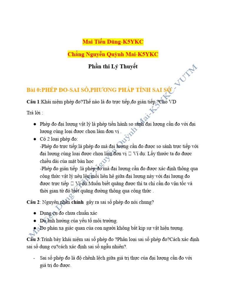 Lý Sinh TH C Hành | PDF