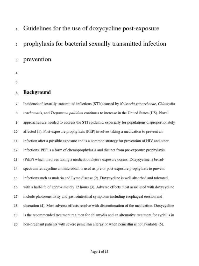 CDC 2023 Doxycycline | PDF
