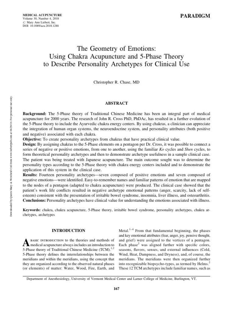 Using Chakra Acupuncture and 5-Phase Theory | PDF