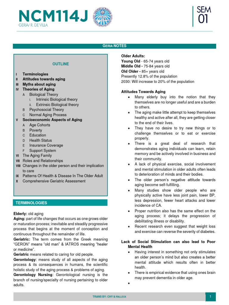 Geria Trans Midterms | PDF