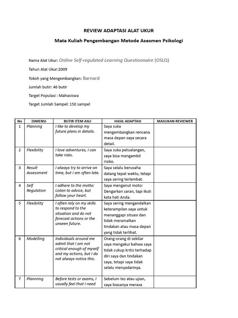 Review Adaptasi Alat Ukur - 16 | PDF