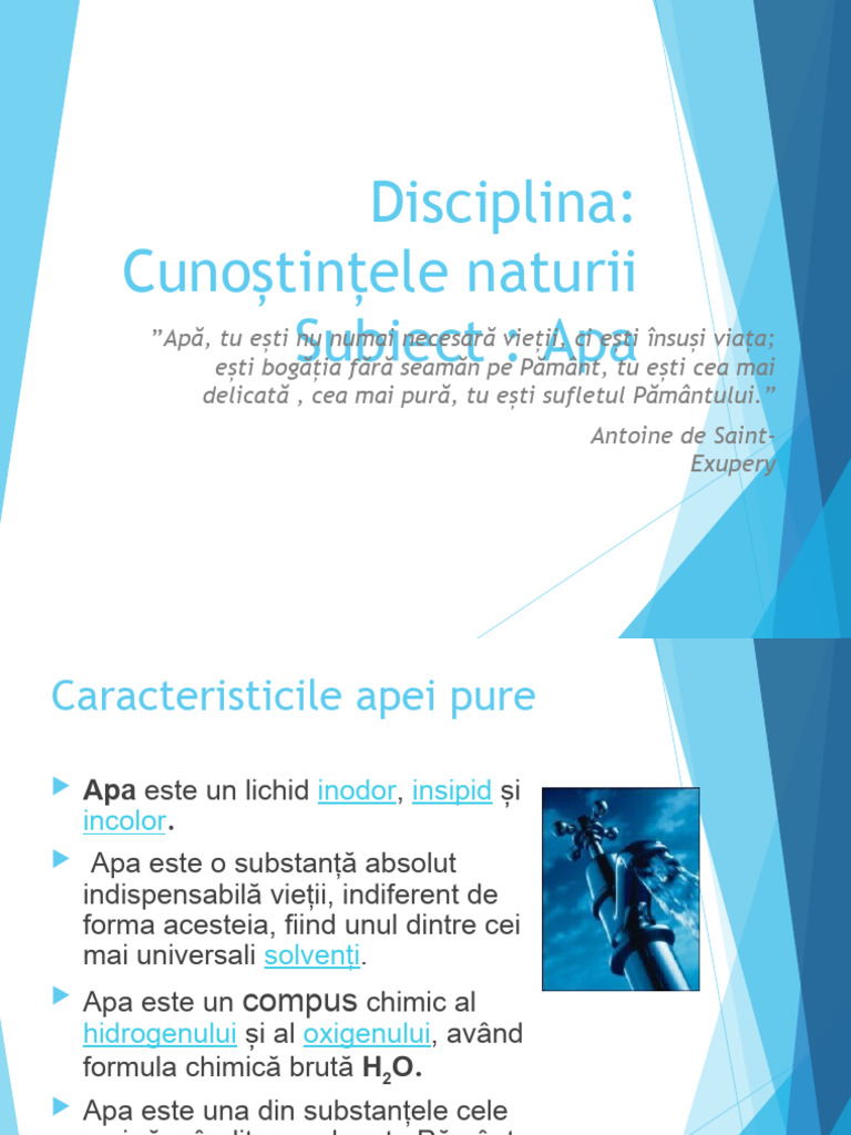 12.prezentare Power Point - Apa | PDF