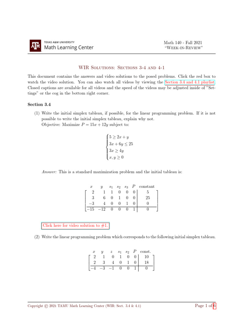 LP Simplex Sample | PDF | Theoretical Computer Science | Mathematical ... LP Simplex Sample | PDF | Theoretical Computer Science | Mathematical ...