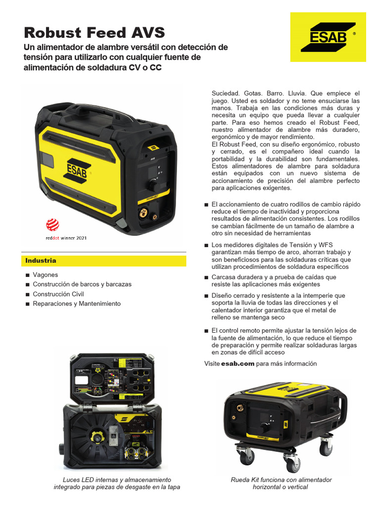 Robust Feed Avs Esab | PDF