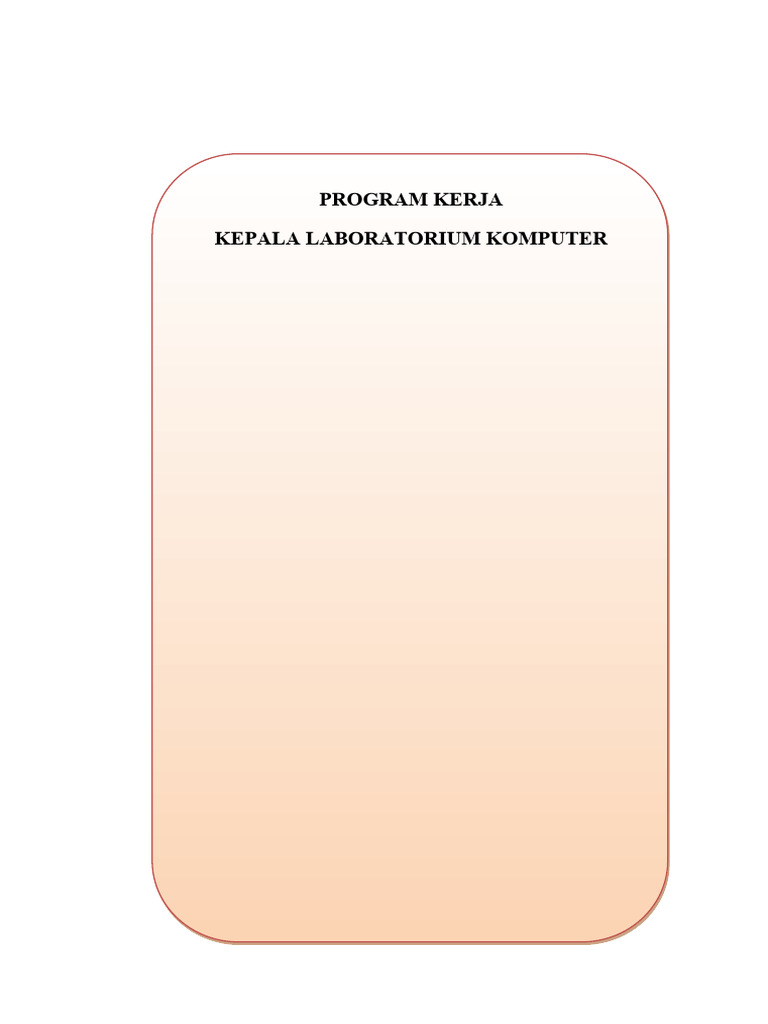 Progam Kerja Lab Kom m5m 2022 | PDF