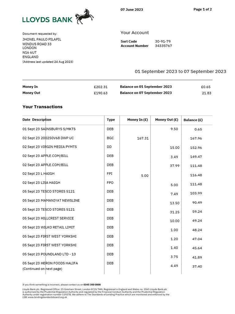 Statement For Telegram PDF | PDF | Payments | Banks