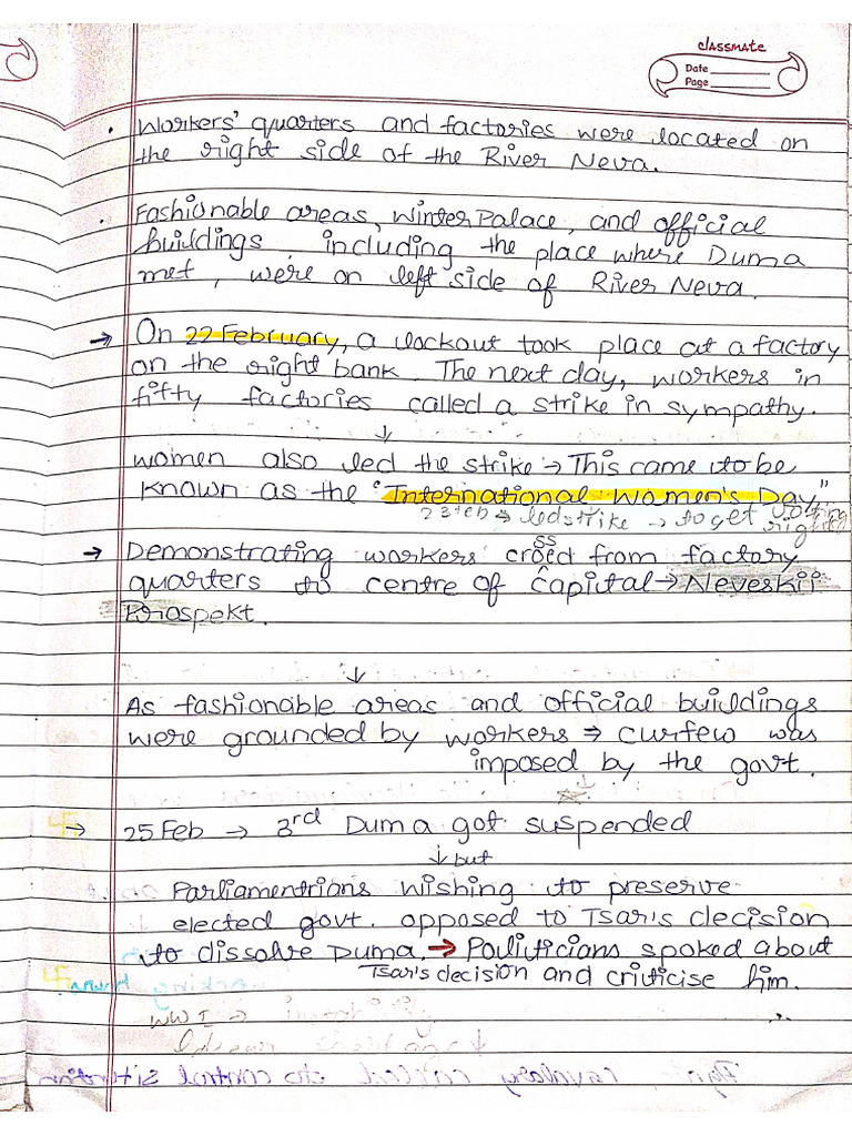 Class 9 History CH 2 February Revolution | PDF